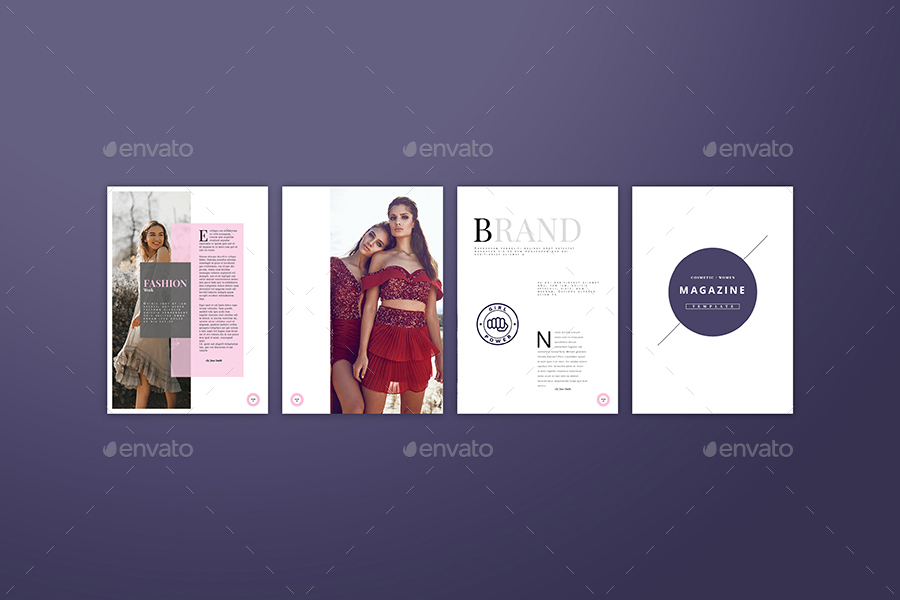 Fashion / Women Magazine Template, Print Templates | GraphicRiver