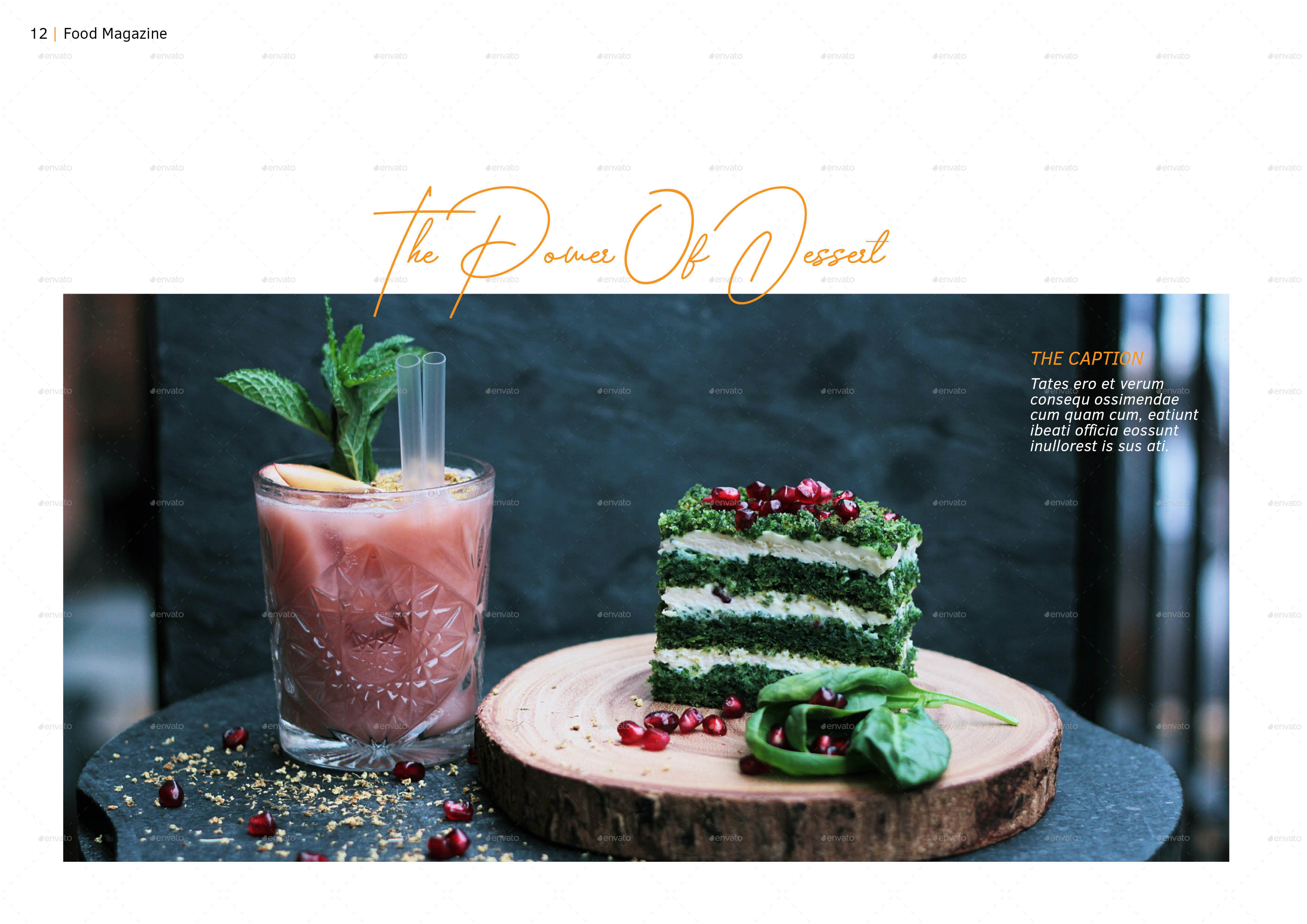 Food Magazine A4 Landscape, Print Templates | GraphicRiver