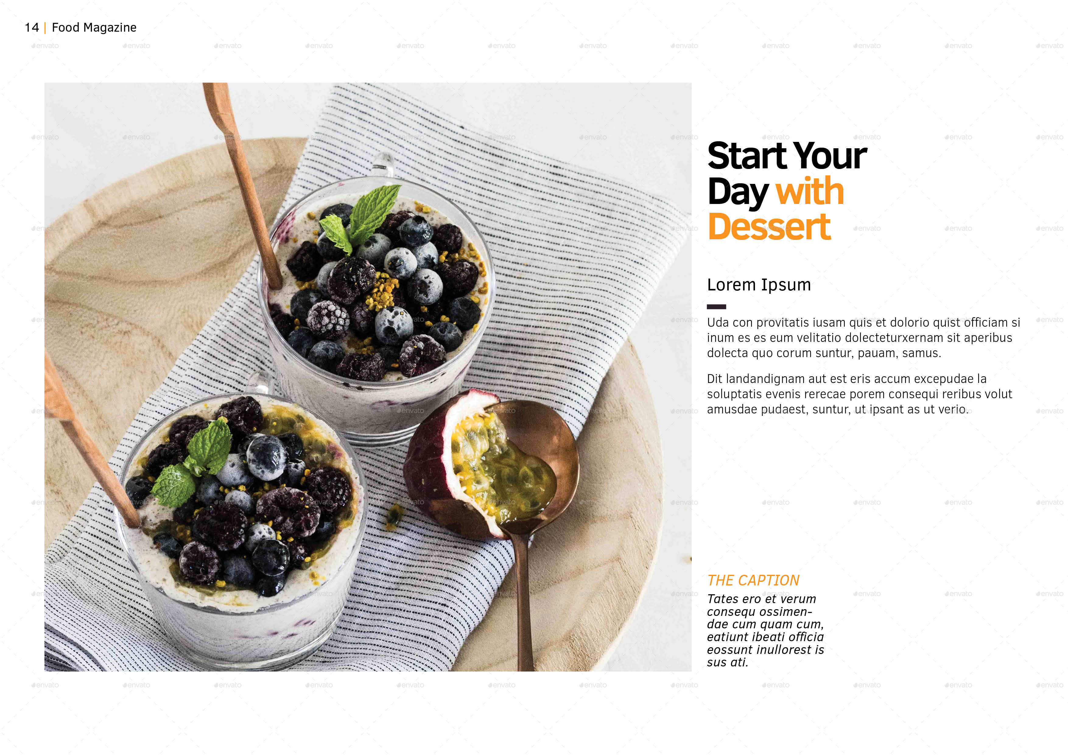 Food Magazine A4 Landscape, Print Templates | GraphicRiver