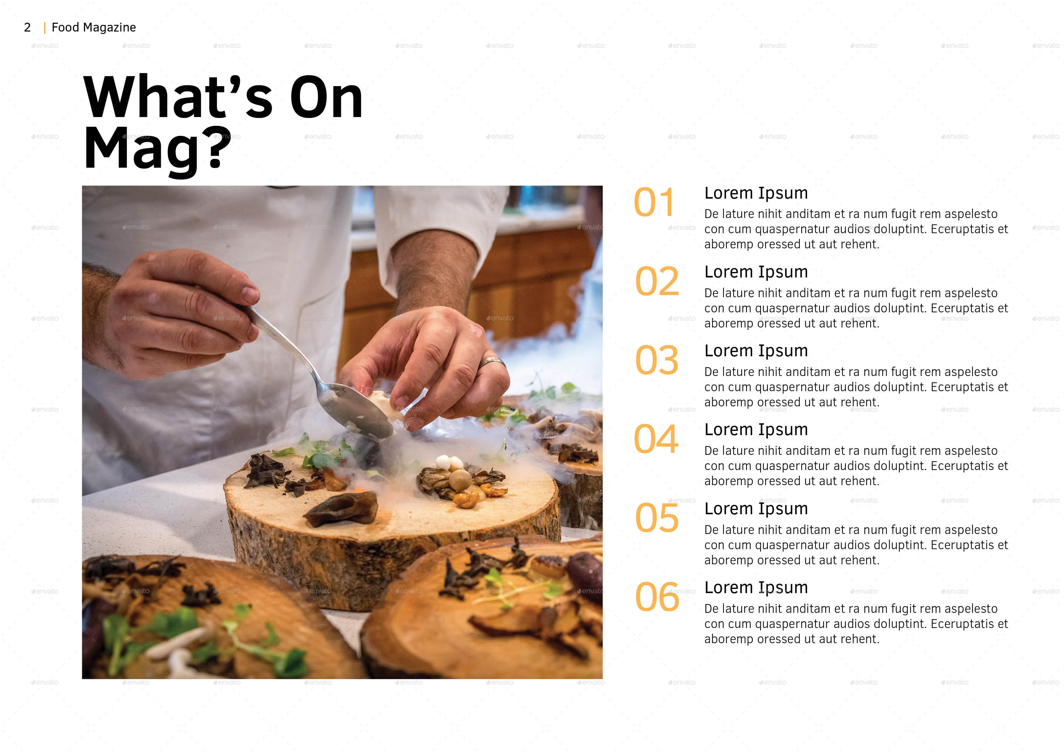 Food Magazine A4 Landscape, Print Templates | GraphicRiver