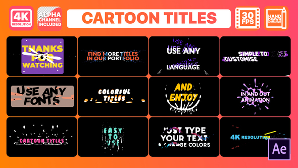 Cartoon Titles | After Effects, After Effects Project Files | VideoHive
