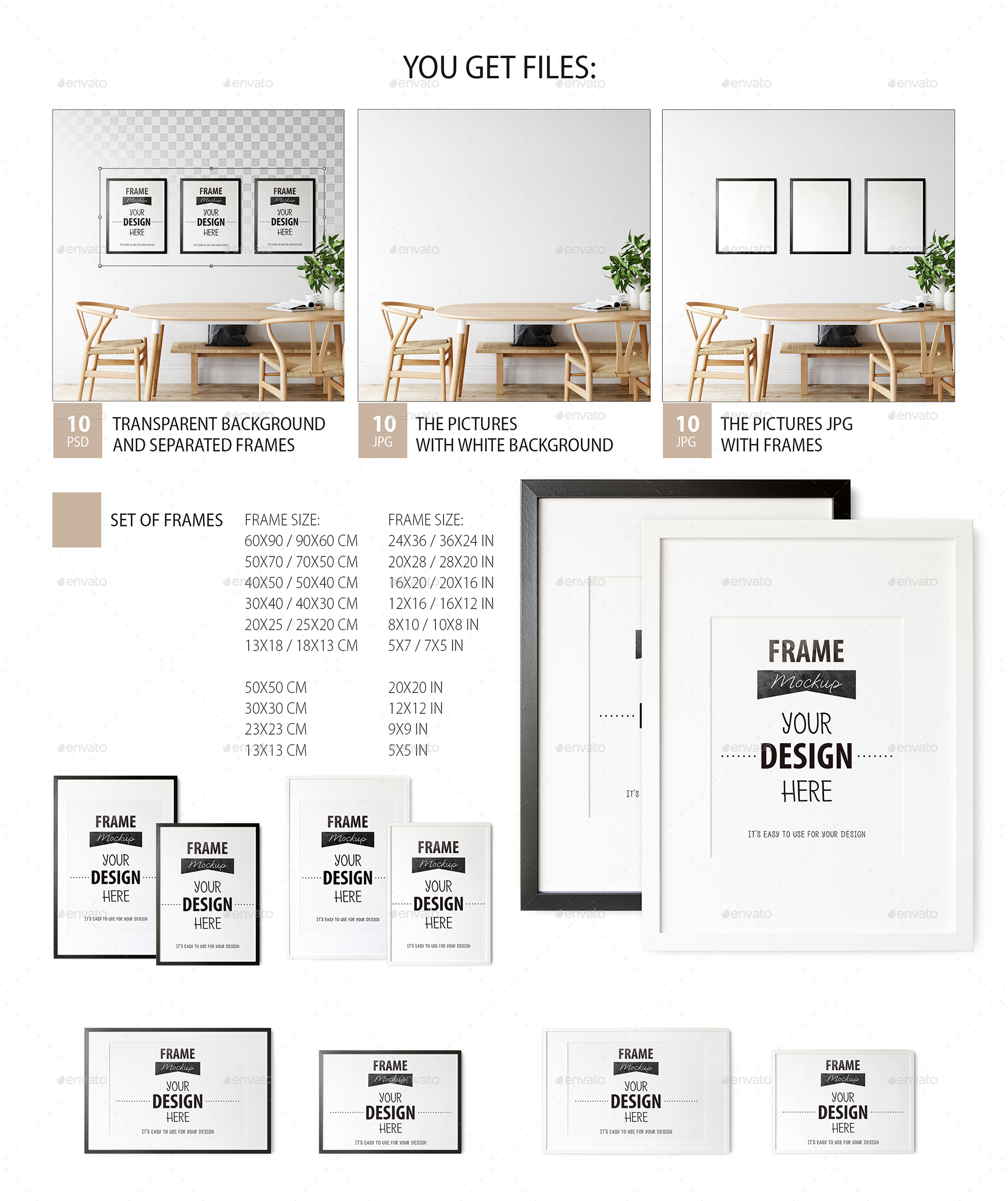 Frames & Walls Scandinavian Pack-7, Graphics | GraphicRiver