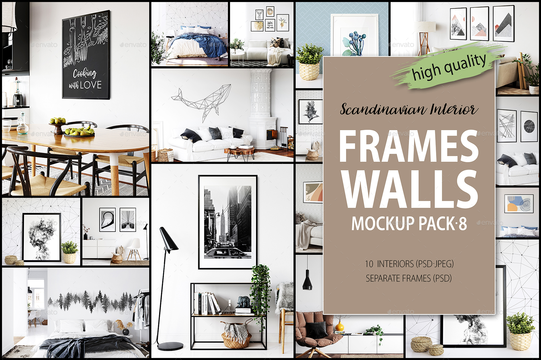 Frames & Walls Scandinavian Pack-8, Graphics | GraphicRiver