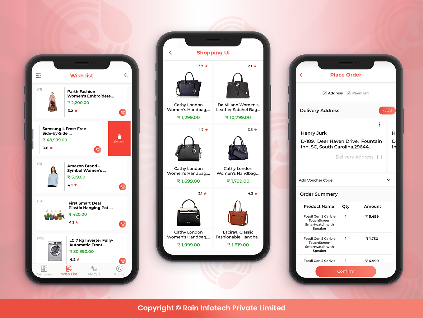 E-Commerce UI Template in Flutter by RainInfotech | CodeCanyon