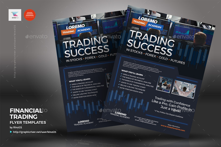 Financial Trading Flyer Templates, Print Templates | GraphicRiver