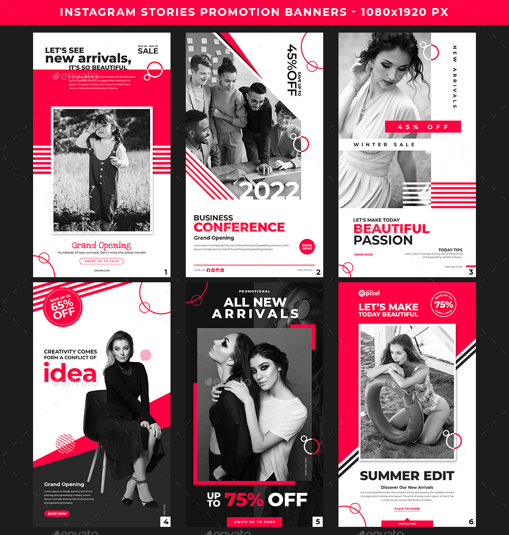 Instagram Stories Banners, Web Elements | GraphicRiver
