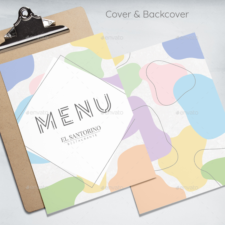 Abstract Pastel Menu, Print Templates | GraphicRiver