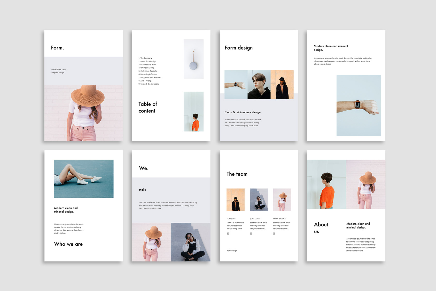 FORM - Vertical Powerpoint A4 + US Letter Template, Presentation Templates