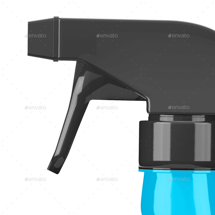 Glossy Spray Bottle Side View Mockup, Graphics | GraphicRiver