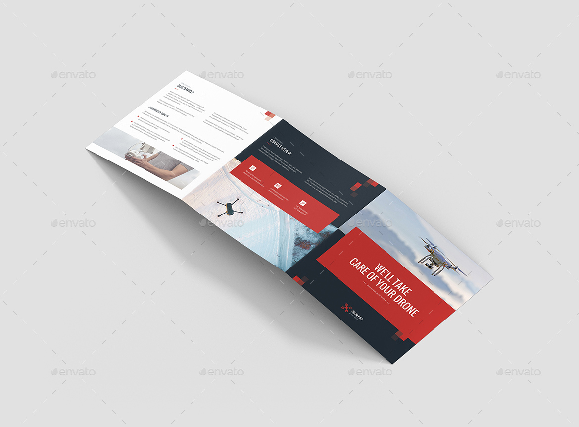 Brochure – Drone Service Tri-Fold Square, Print Templates | GraphicRiver