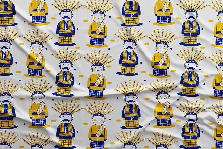 Ondel-Ondel Seamless Pattern — part 2, Graphics | GraphicRiver