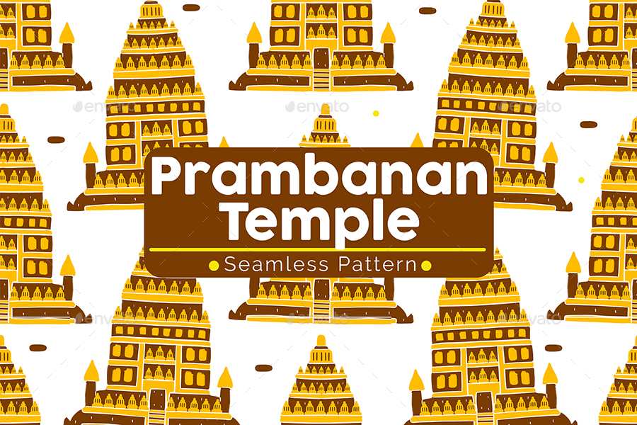 Prambanan Temple Seamless Pattern, Graphics | GraphicRiver