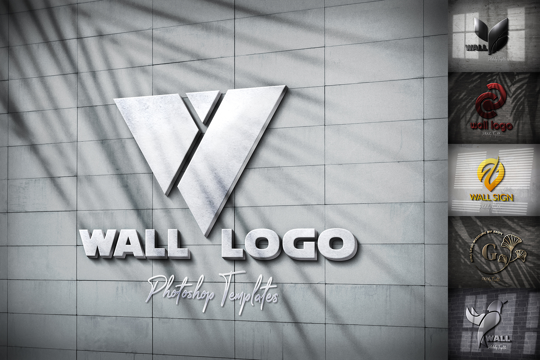 Wall Logo Sign Mockups, Add-ons | GraphicRiver