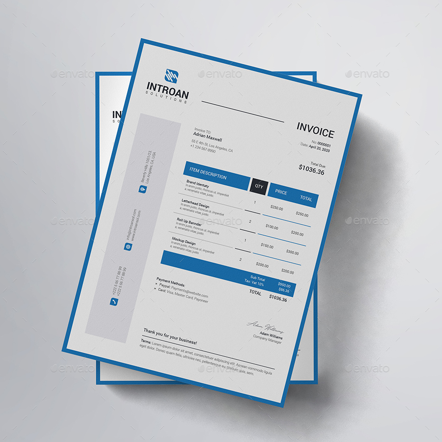 Modern Invoice, Print Templates | GraphicRiver