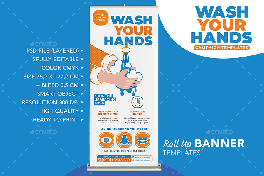 Wash Your Hands Campaign Templates, Print Templates | GraphicRiver