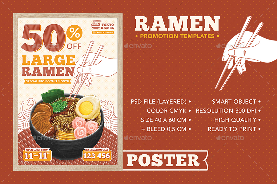 Ramen Promotion Templates, Print Templates | GraphicRiver