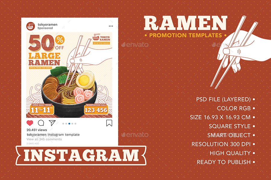 Ramen Promotion Templates, Print Templates | GraphicRiver