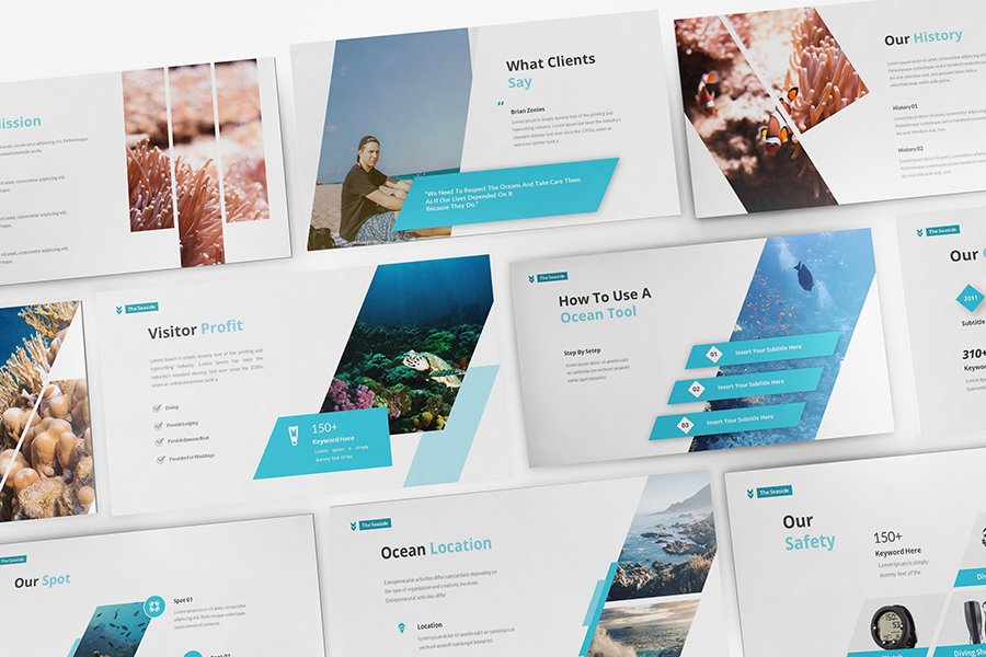 Ocean Conservation Google Slides Template, Presentation Templates ...