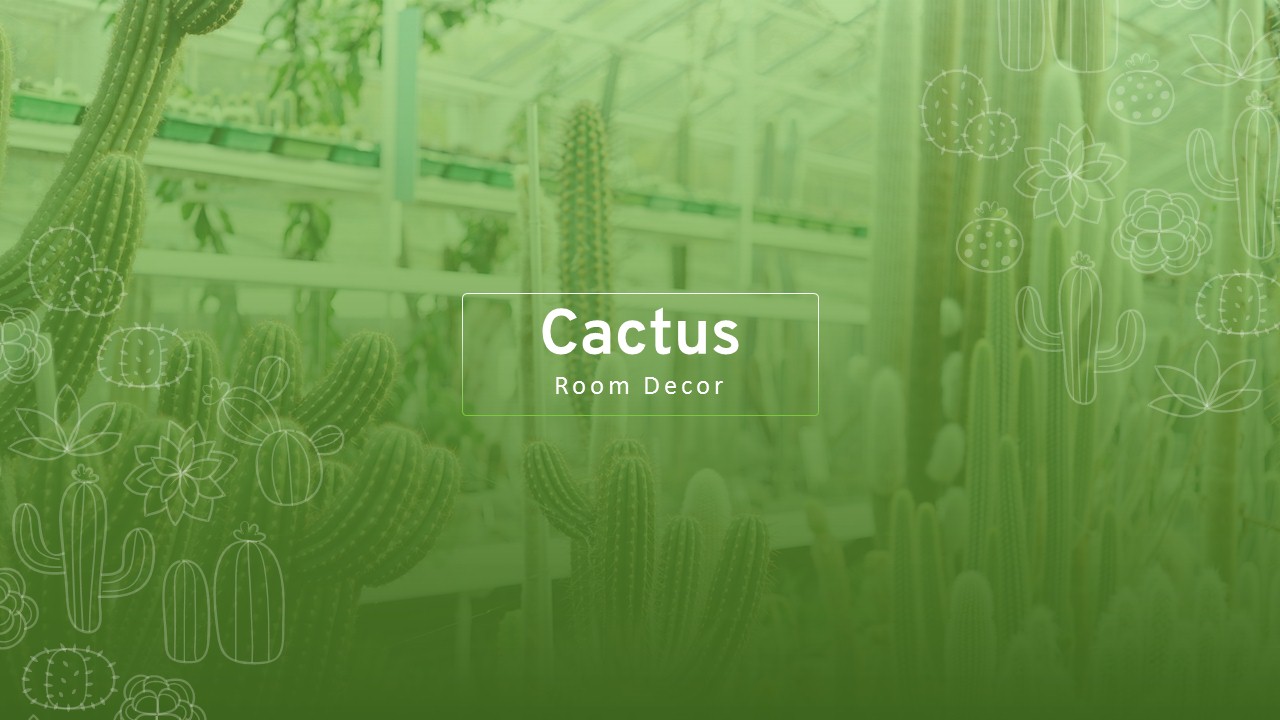 Cactus Decoration Presentation Template, Presentation Templates ...