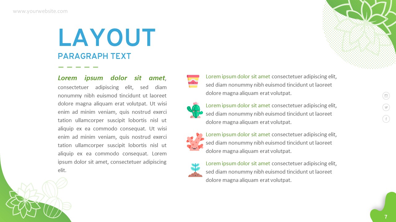 Cactus Decoration Presentation Template, Presentation Templates ...