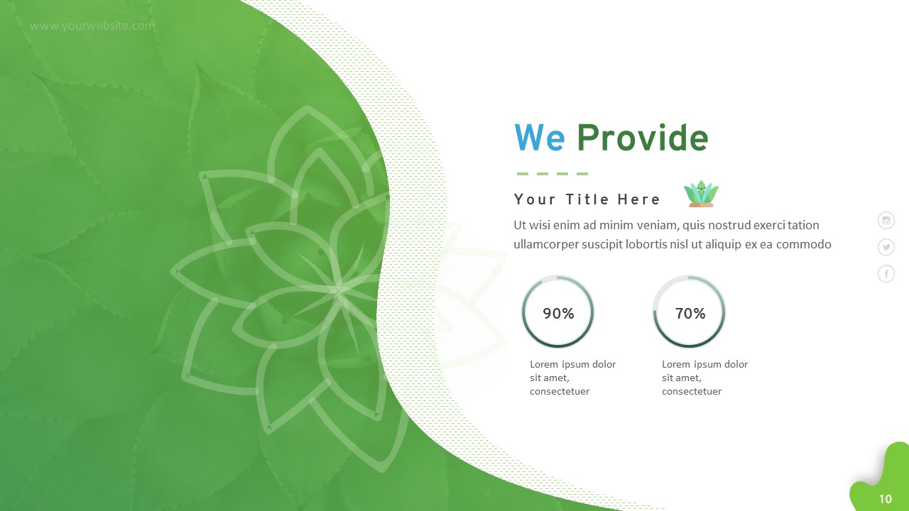 Cactus Decoration Presentation Template, Presentation Templates ...