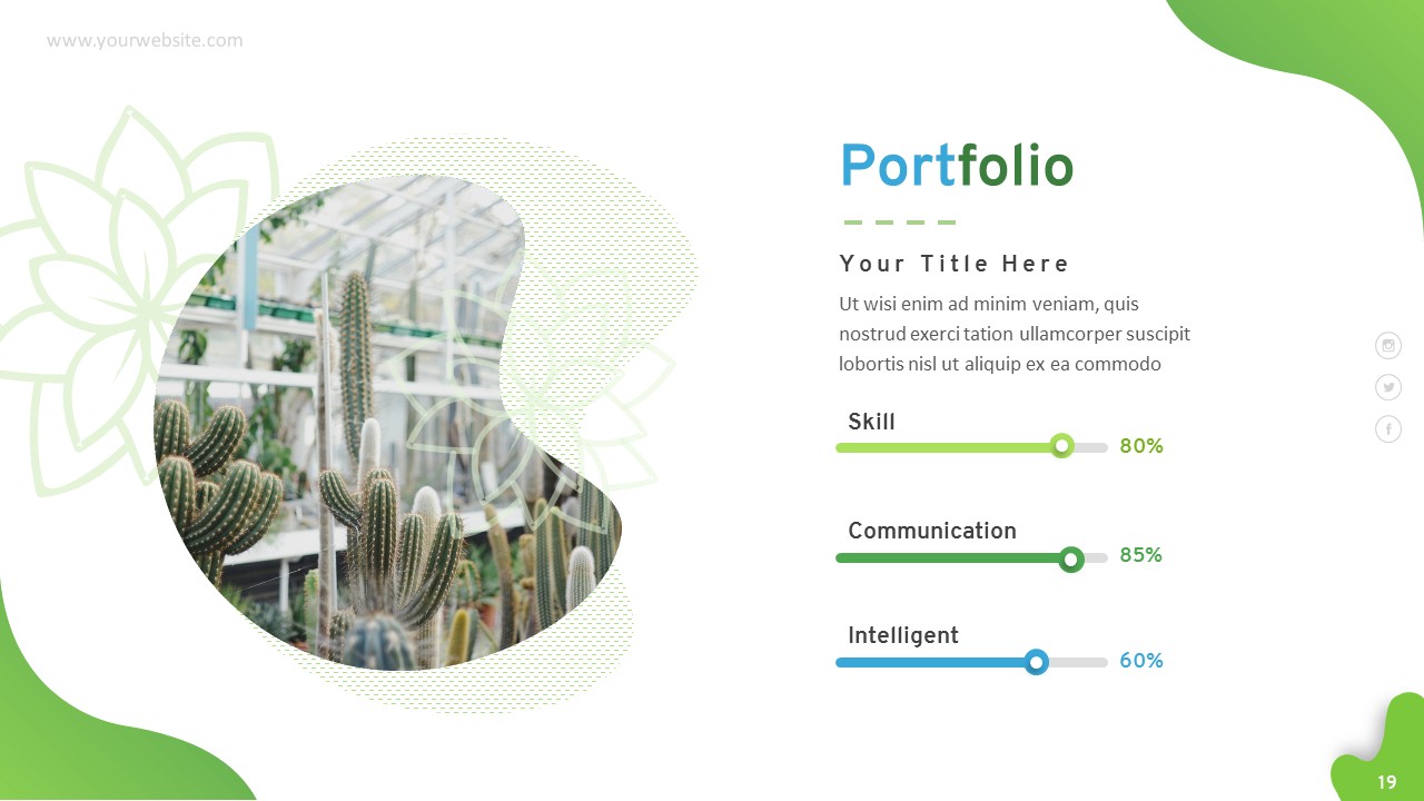 Cactus Decoration Presentation Template, Presentation Templates ...