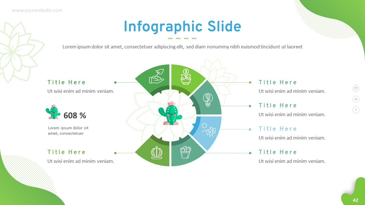 Cactus Decoration Presentation Template, Presentation Templates ...