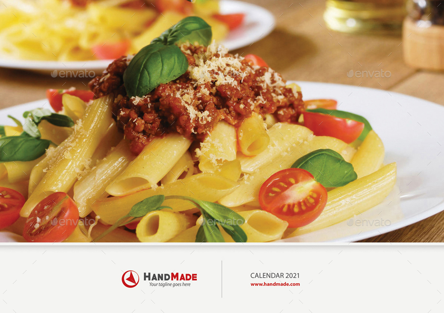 Cook And Food Desk Calendar 2021, Print Templates | GraphicRiver