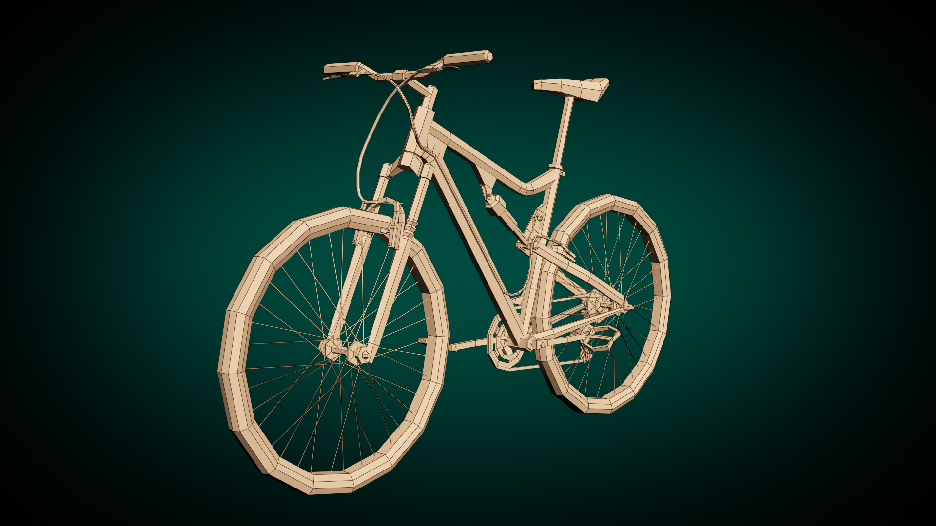 Low Poly Mountain Bike by Linder-Media | 3DOcean