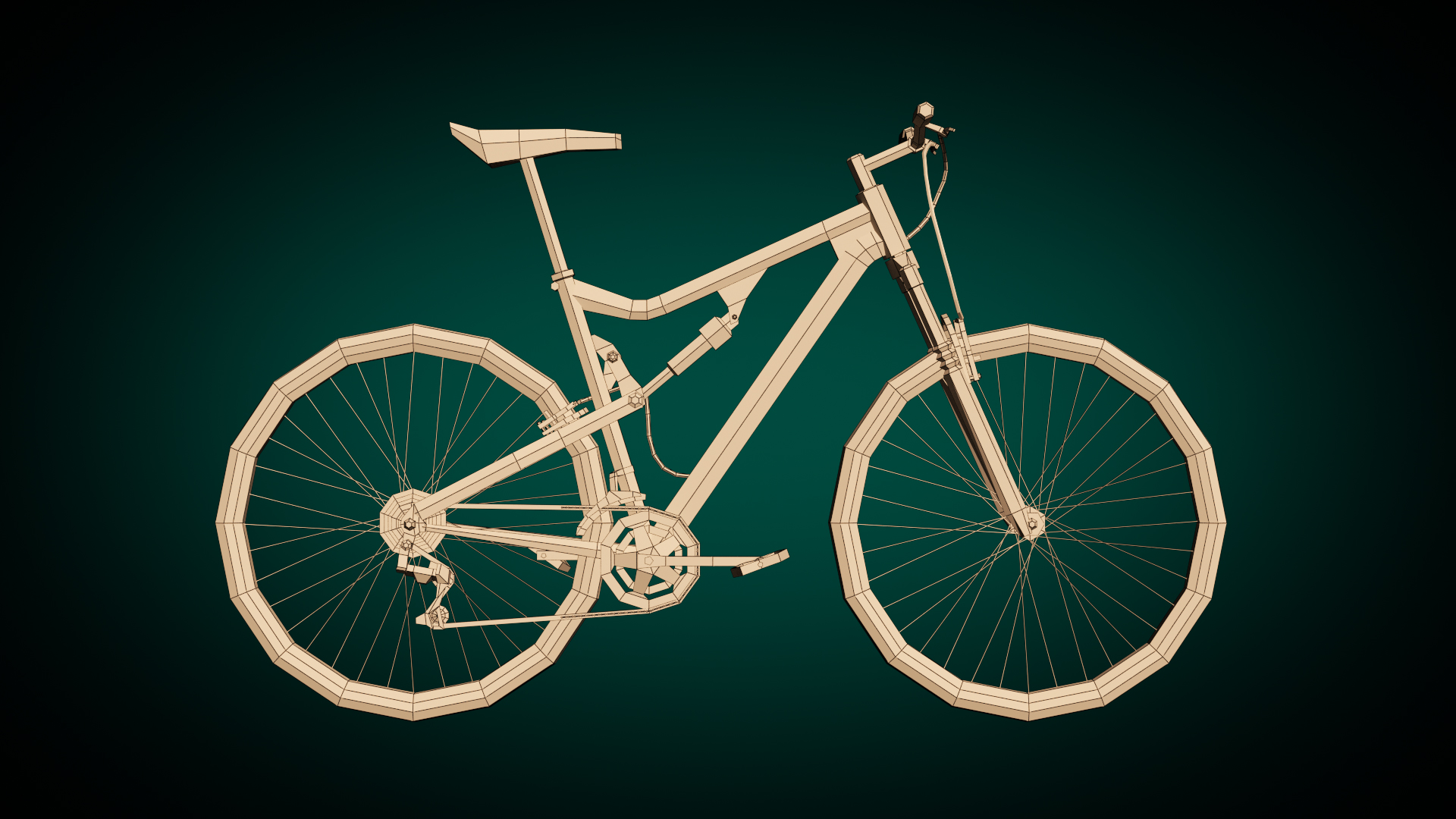 Low Poly Mountain Bike by Linder-Media | 3DOcean