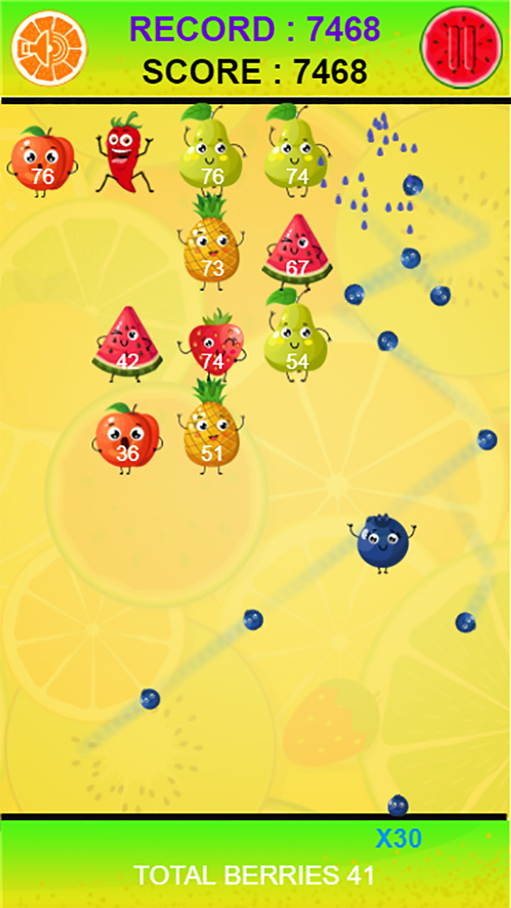 Fruit Breaker Game (HTML5) Bricks Breaker Game with Fruits by CGFX-Studio