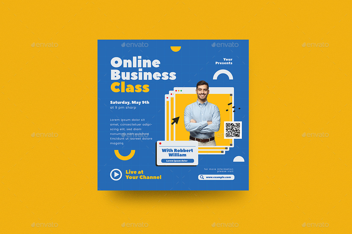 Online Business Class Flyer, Print Templates | GraphicRiver