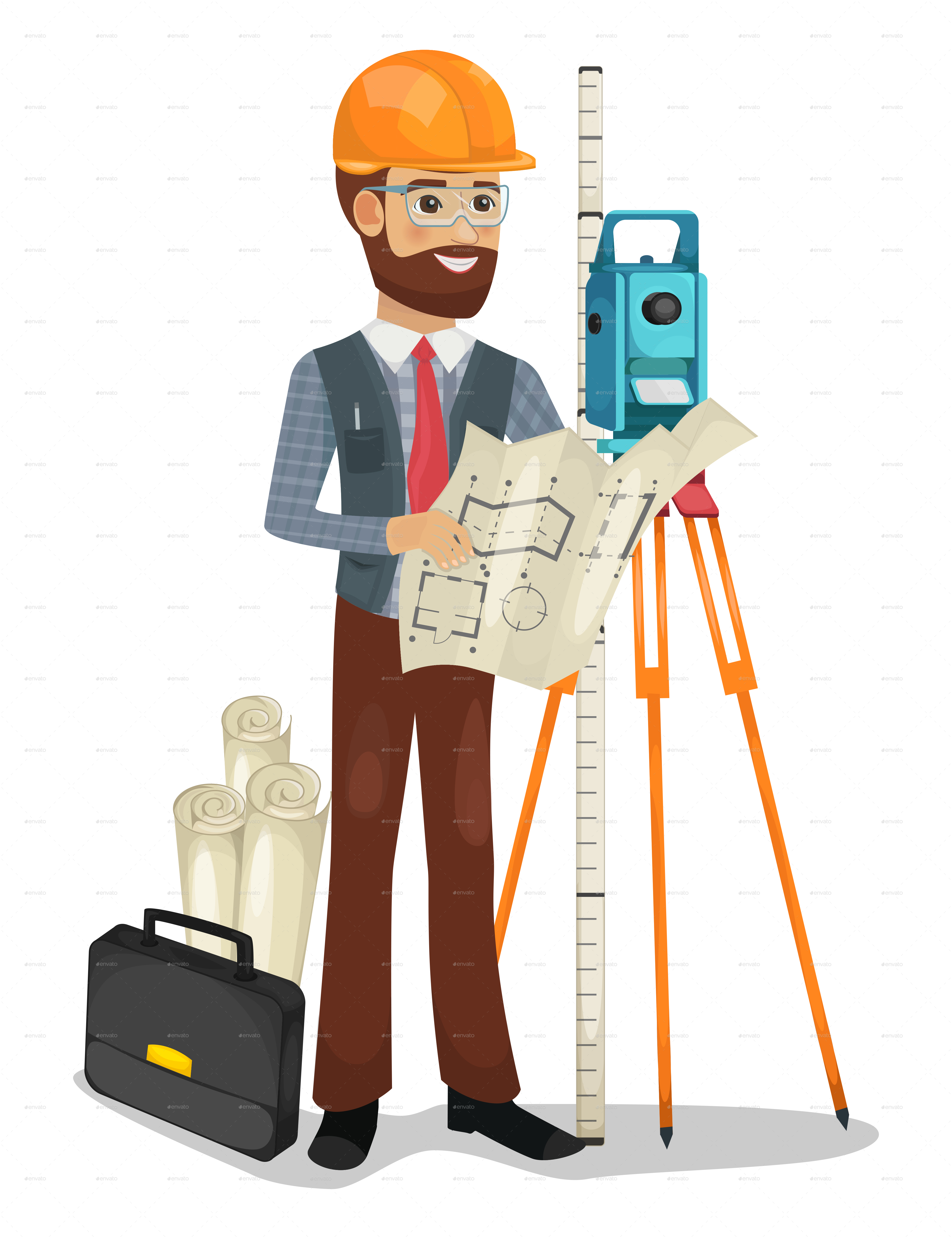 Civil Engineer Character, Vectors | GraphicRiver