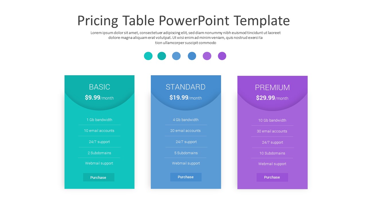 Pricing Table PowerPoint Template, Presentation Templates | GraphicRiver