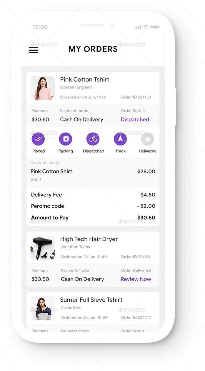 3 App| Multi Vendor eCommerce App UI| Online Shopping App UI| Online ...