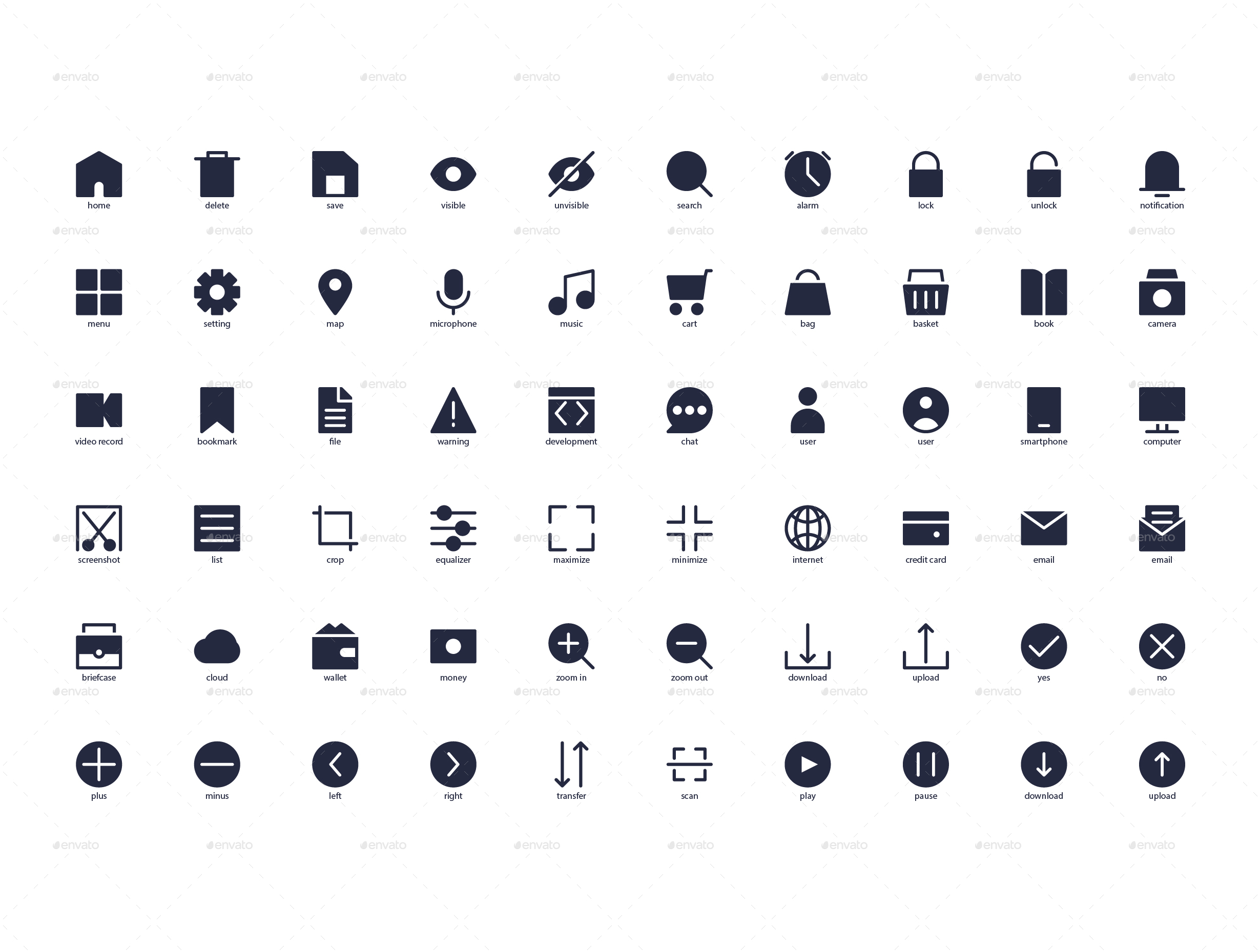 User Interface Basic icon pack, Icons | GraphicRiver