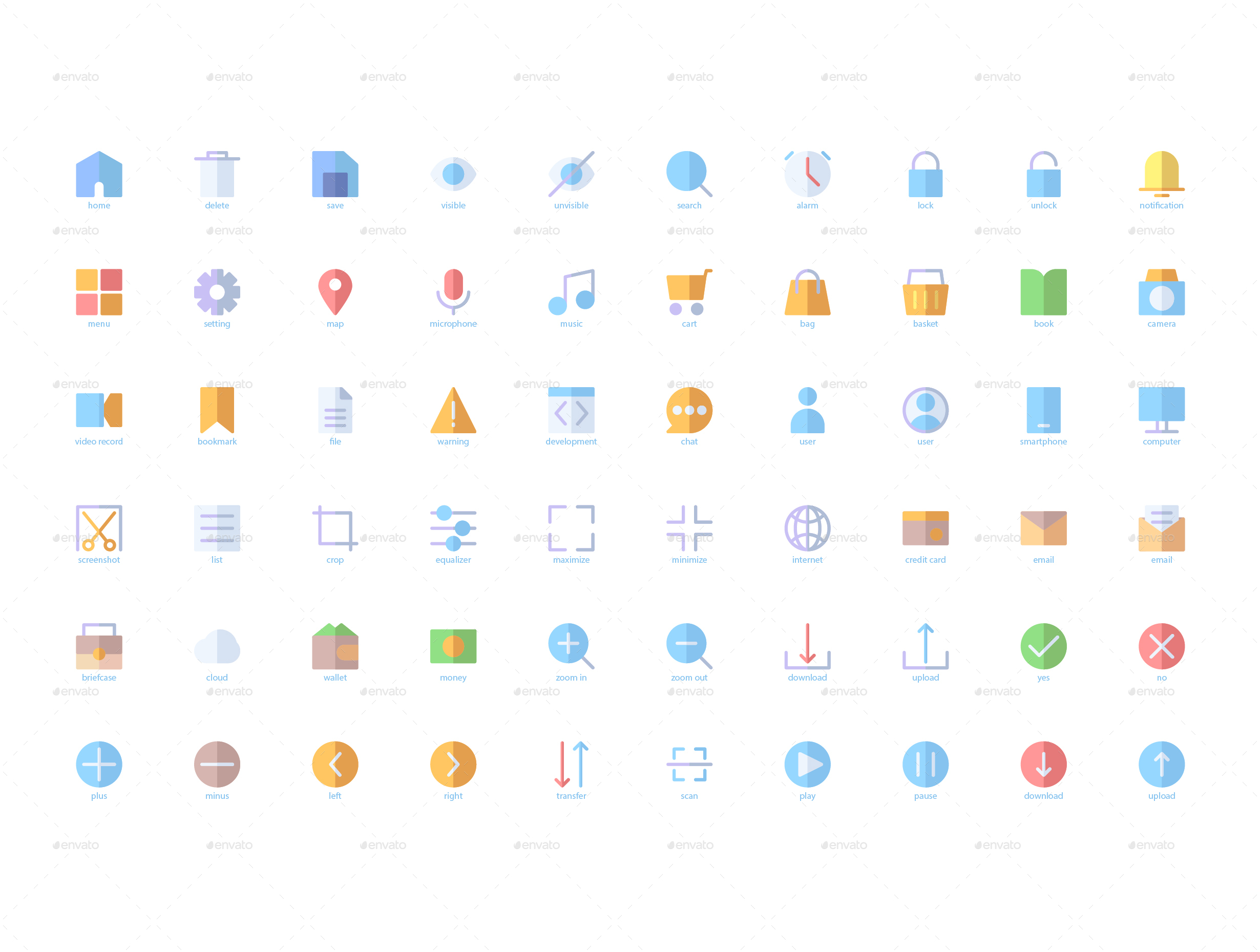 User Interface Basic icon pack, Icons | GraphicRiver