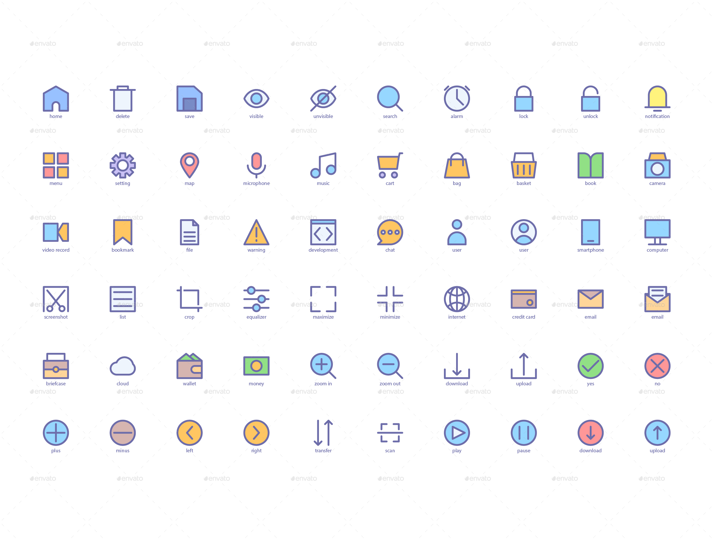User Interface Basic icon pack, Icons | GraphicRiver