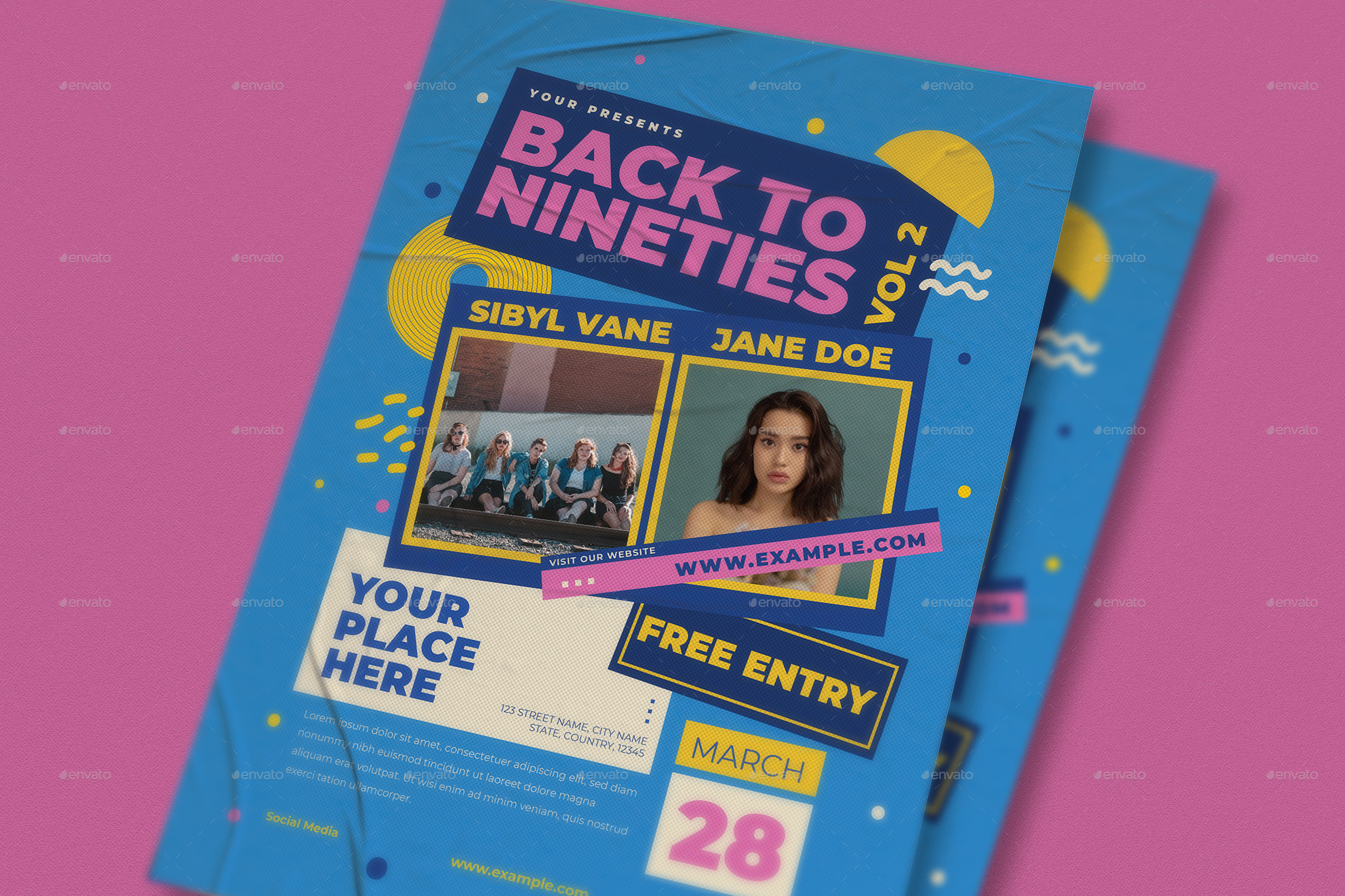 90's Music Flyer, Print Templates | GraphicRiver