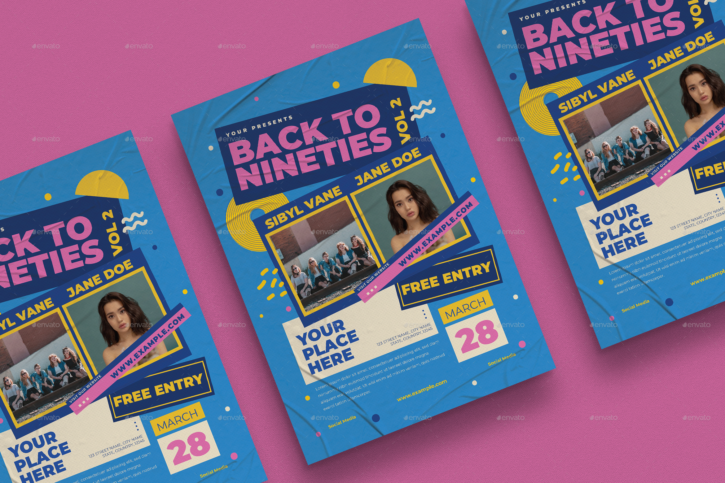90's Music Flyer, Print Templates | GraphicRiver