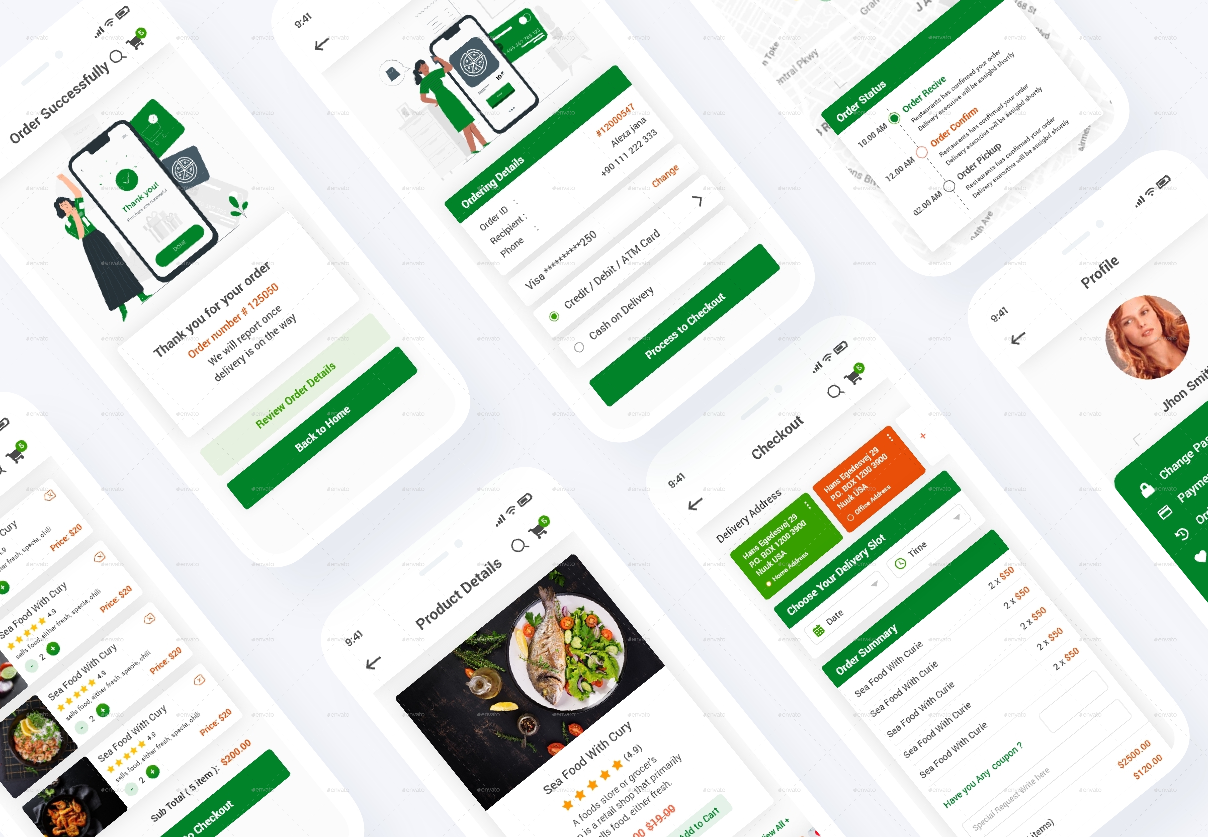 Food Delivery Restaurant Mobile App UI Template, Web Elements ...