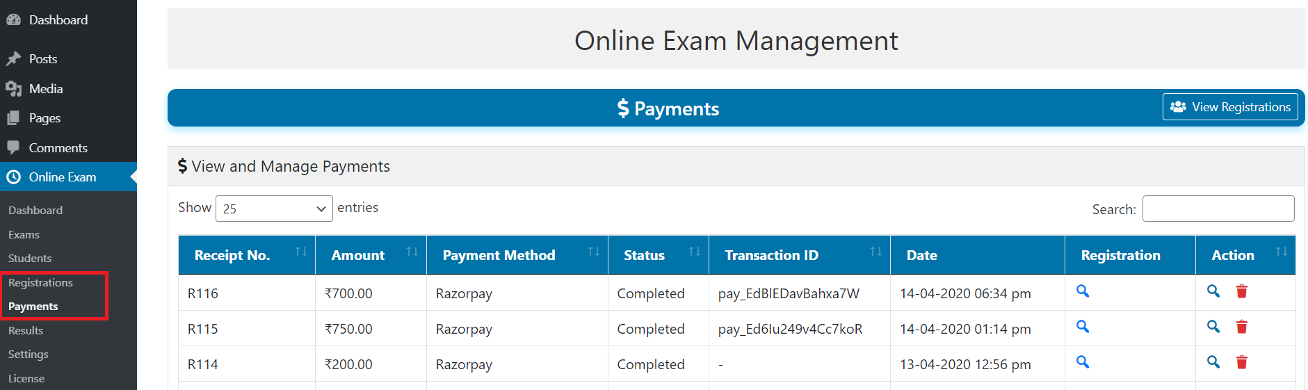 Online Exam Management - Education & Results Management by weblizar