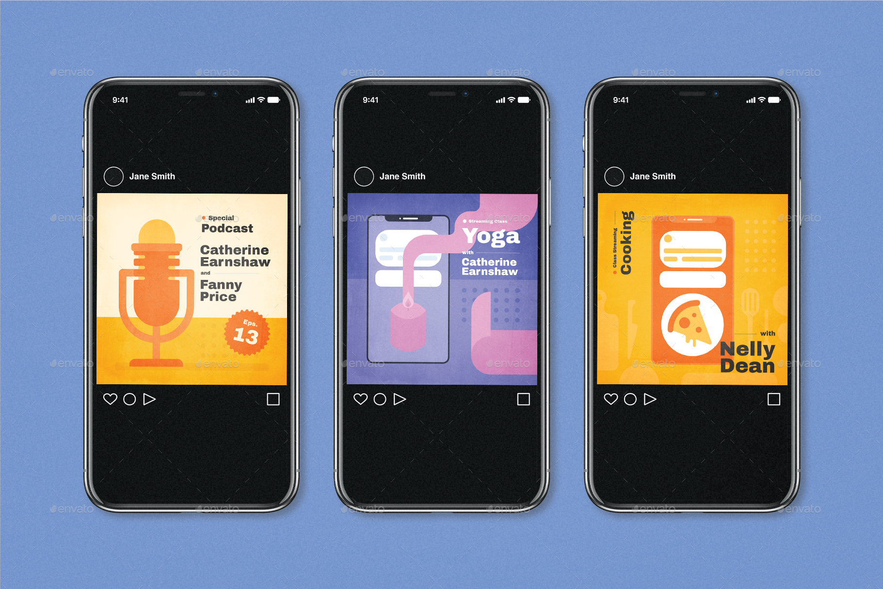 7 Instagram Post Live Streaming Content, Web Elements | GraphicRiver