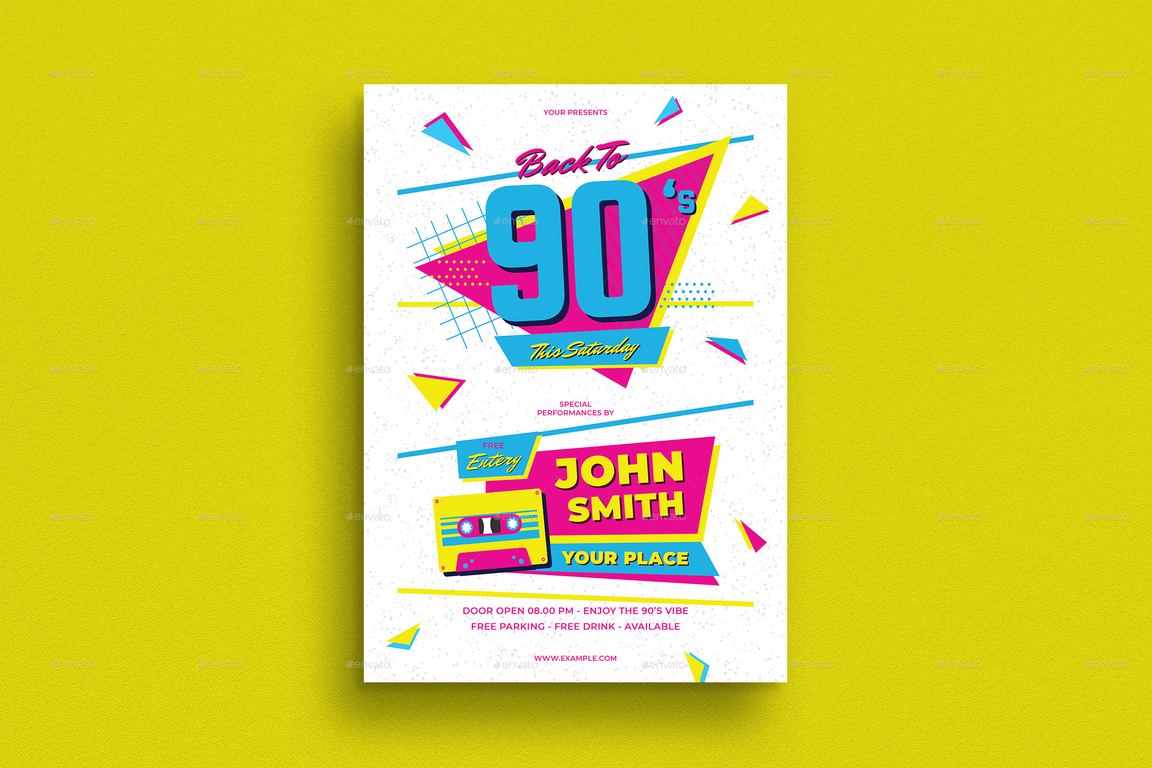 90's Music Flyer, Print Templates | GraphicRiver