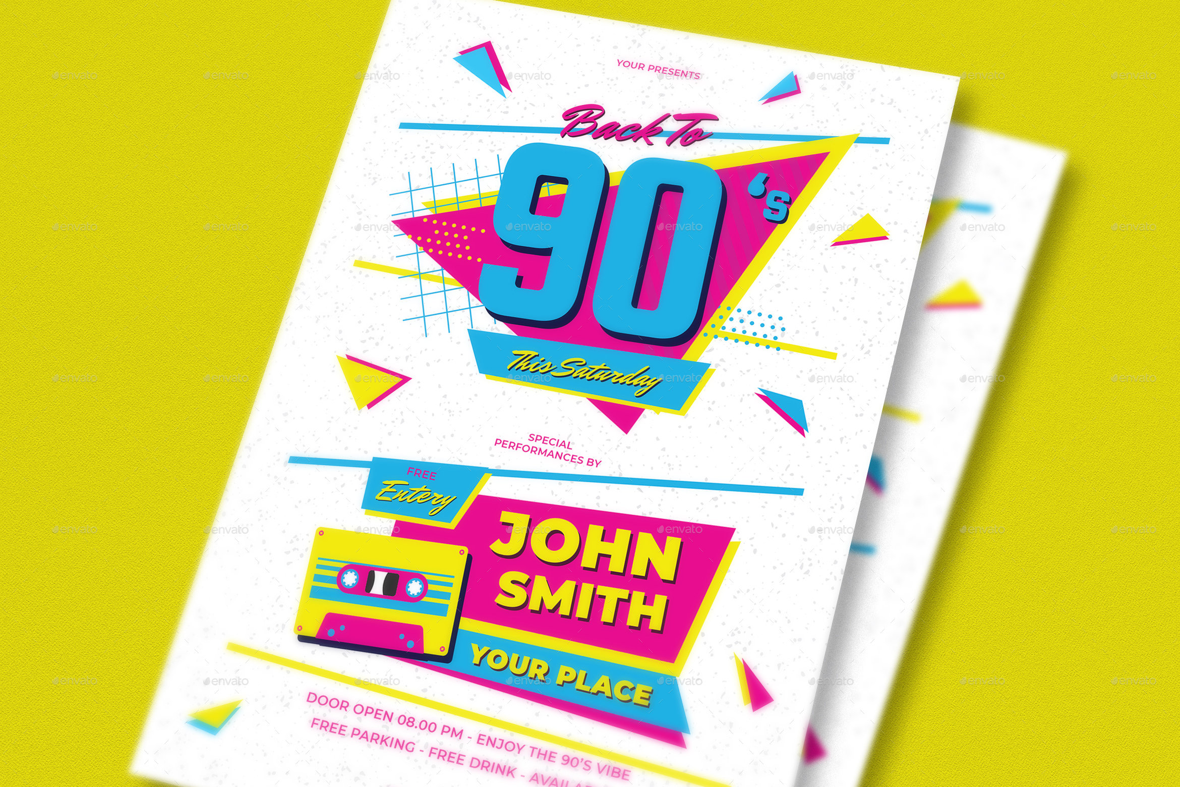 90's Music Flyer, Print Templates | GraphicRiver