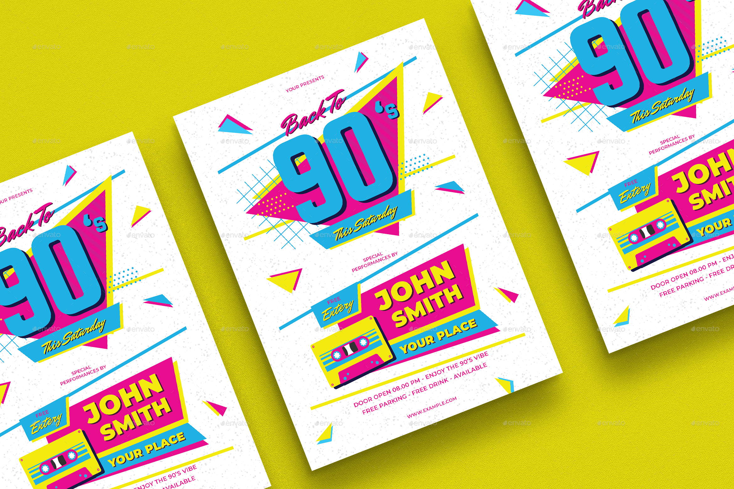 90's Music Flyer, Print Templates | GraphicRiver