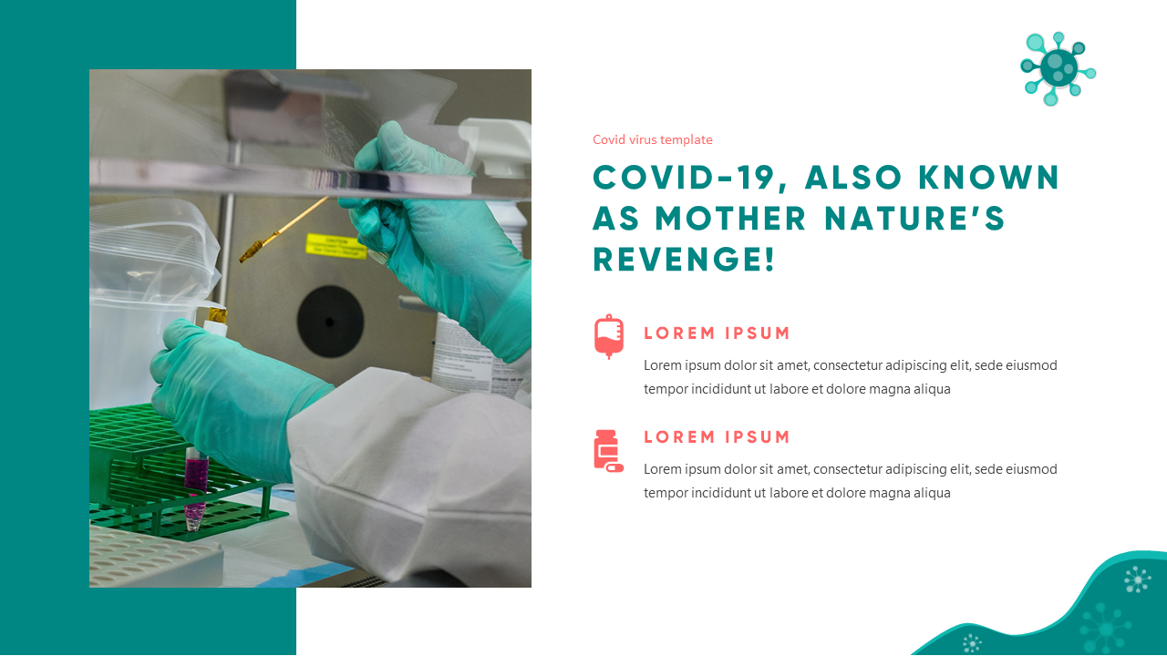 Covid - Health, Disease & Virus Google Slides Template, Presentation ...