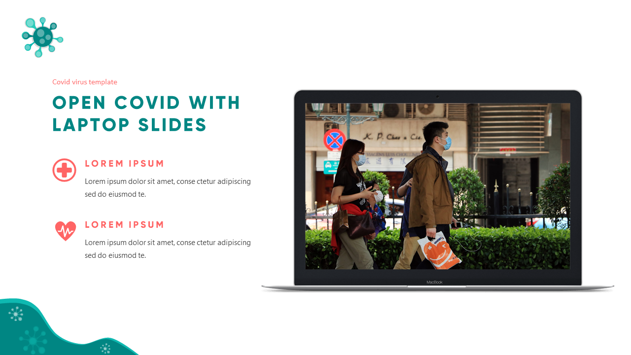 Covid - Health, Disease & Virus Google Slides Template, Presentation ...