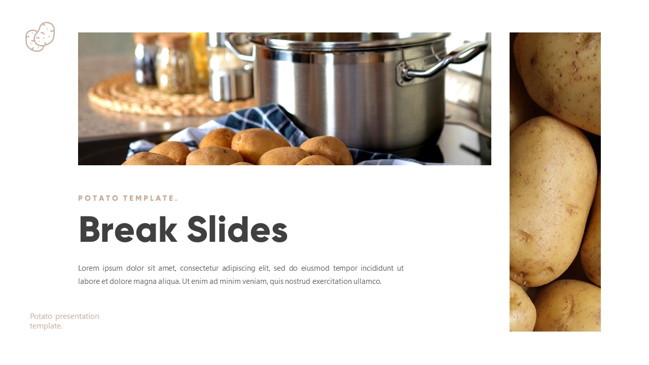 Potato - Grocery & Organic Food Powerpoint Template, Presentation Templates