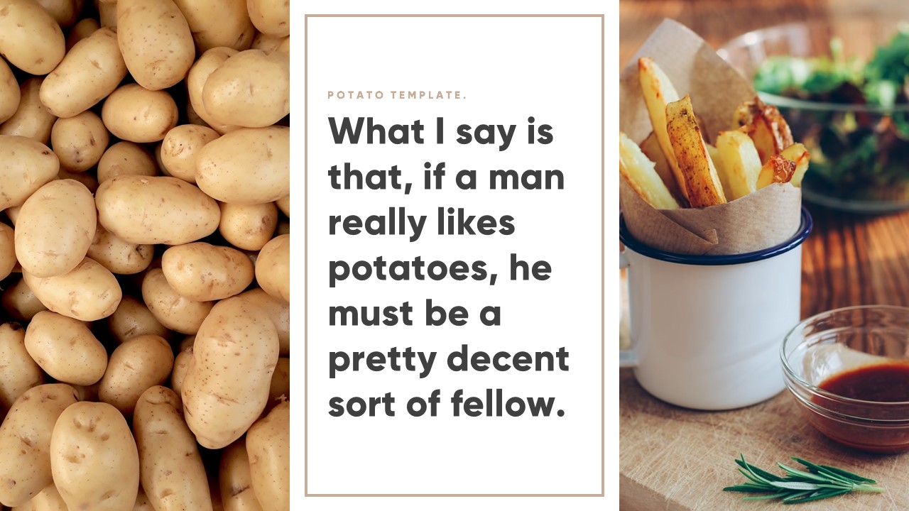 Potato - Grocery & Organic Food Powerpoint Template, Presentation Templates